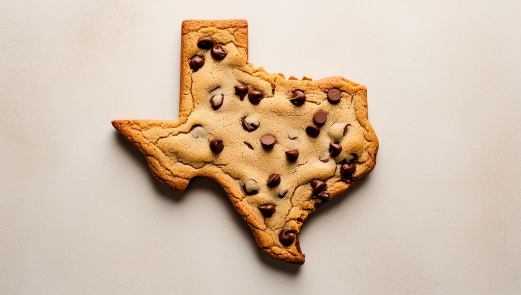 Texas-Shaped Cookie Cake – Goodies Cookie Delivery